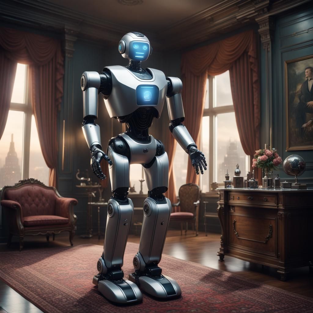 robot butler - AI Generated Artwork - NightCafe Creator