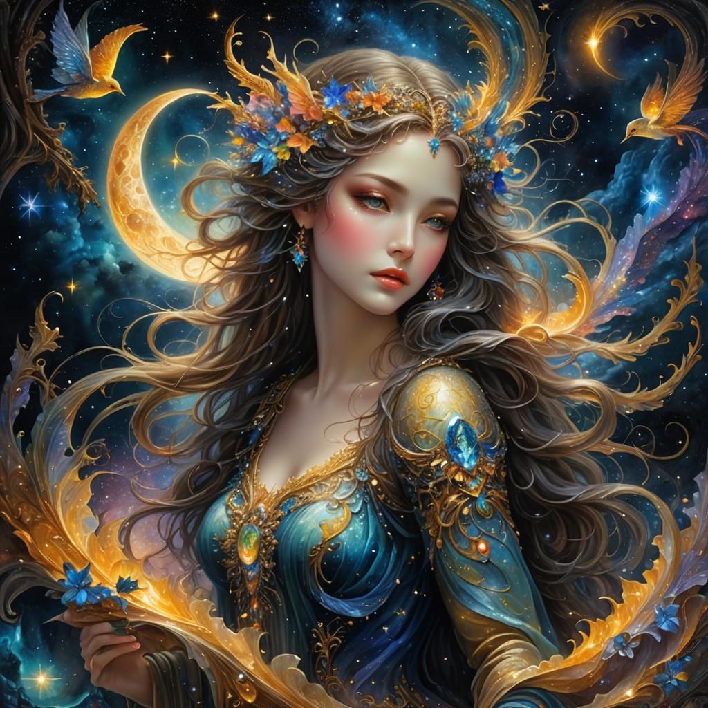 Weaver of Starlight - AI Generated Artwork - NightCafe Creator