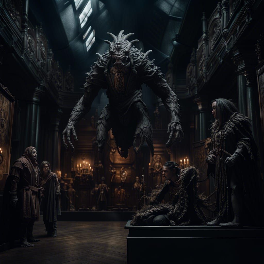 a dark museum - AI Generated Artwork - NightCafe Creator