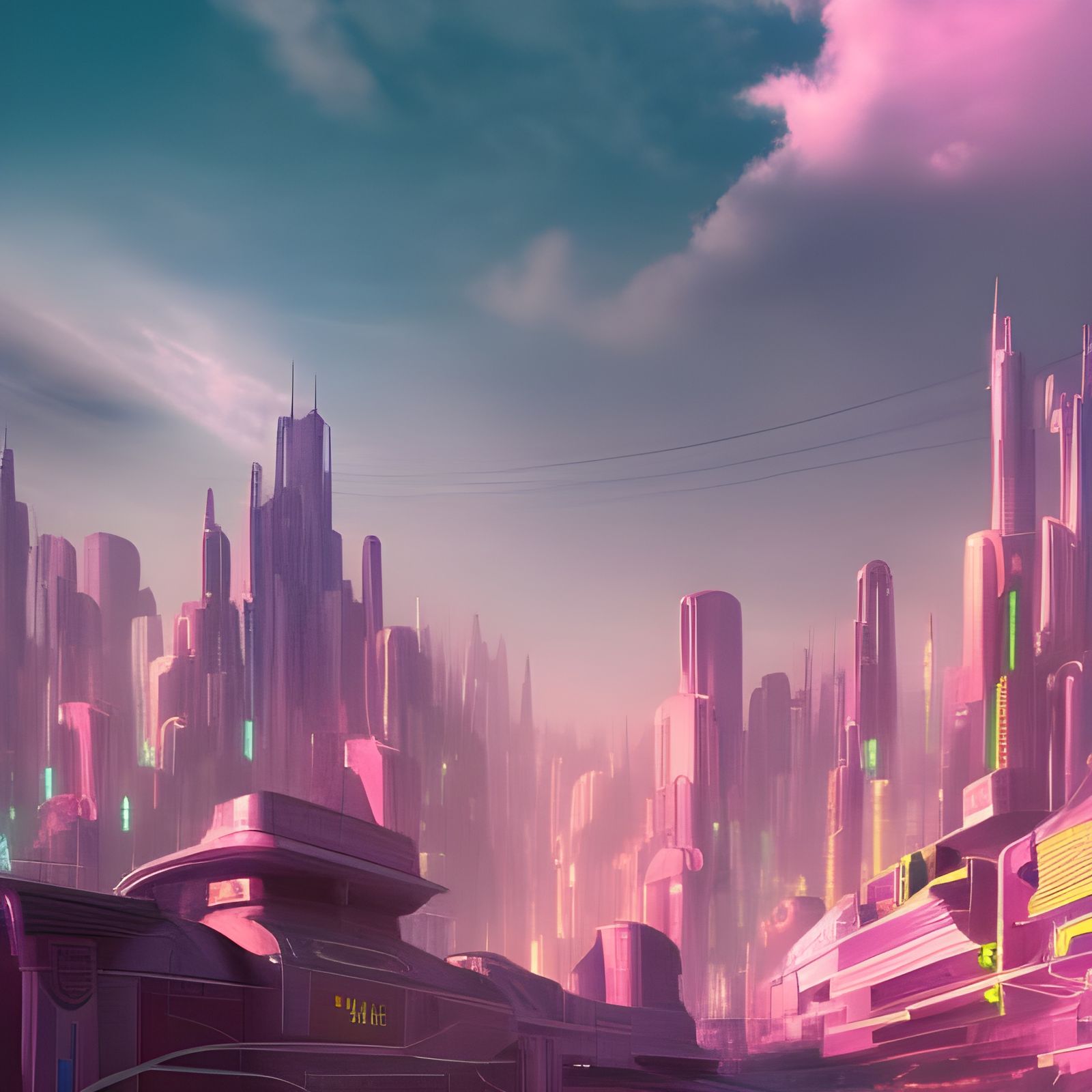 Pink city - AI Generated Artwork - NightCafe Creator