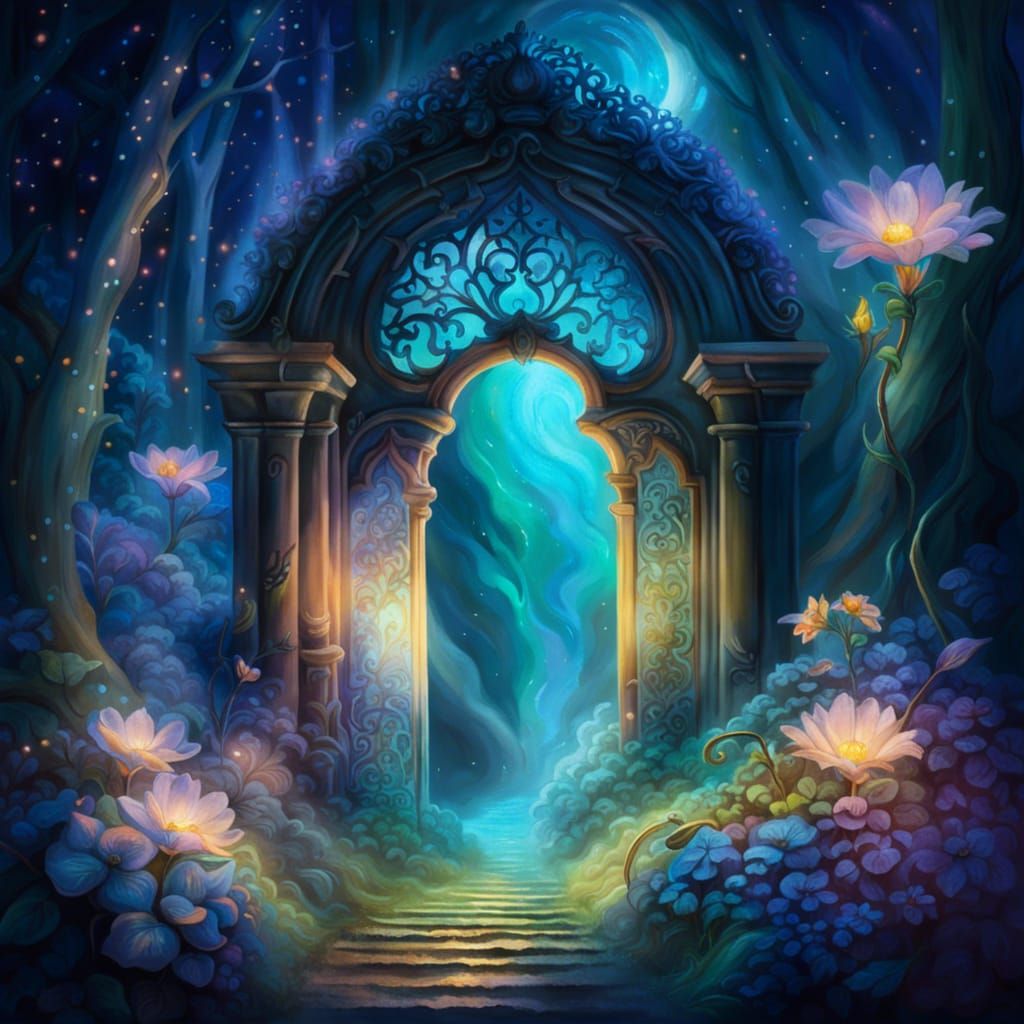 Entrance to a magical realm - AI Generated Artwork - NightCafe Creator