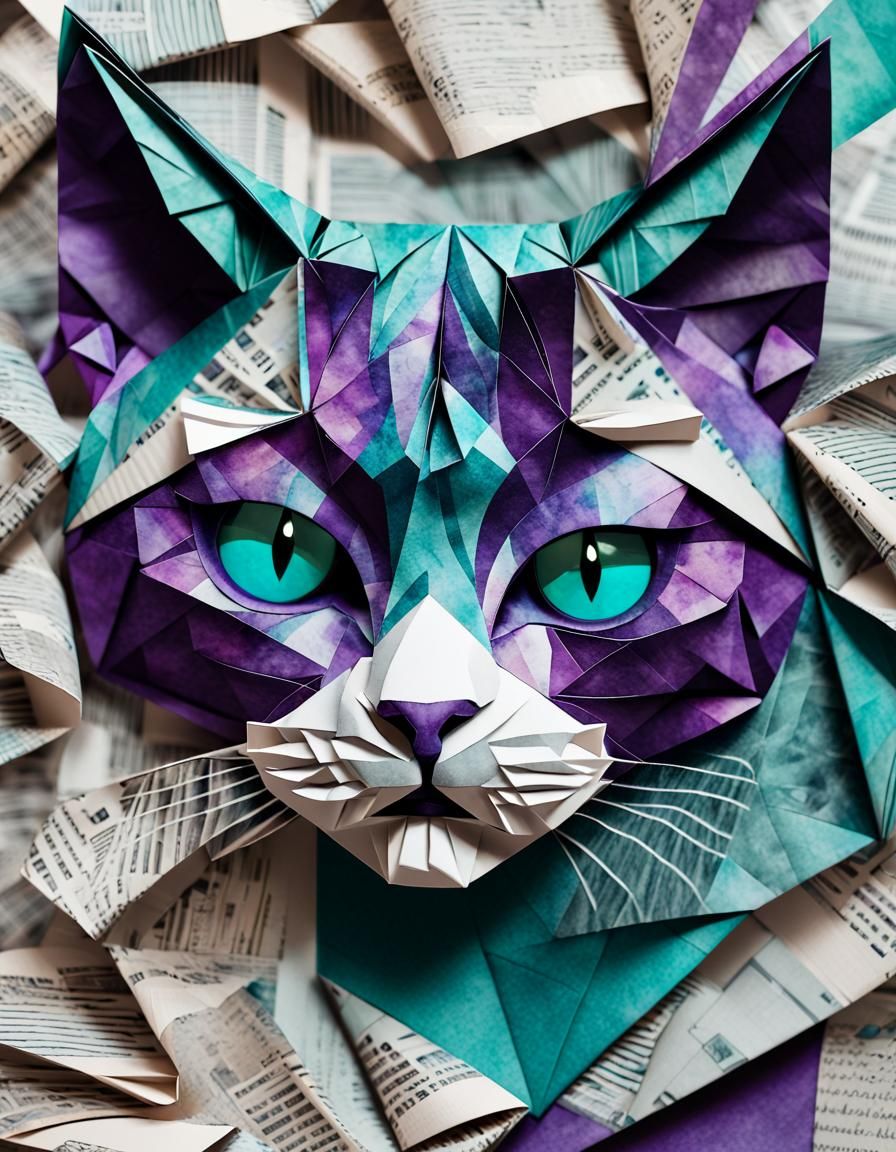 Grumpy Paper Cat - AI Generated Artwork - NightCafe Creator