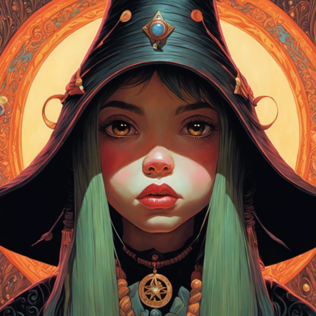Pouty witch girl by Greg Rutkowski, Goro Fujita and Casey Weldon in art ...