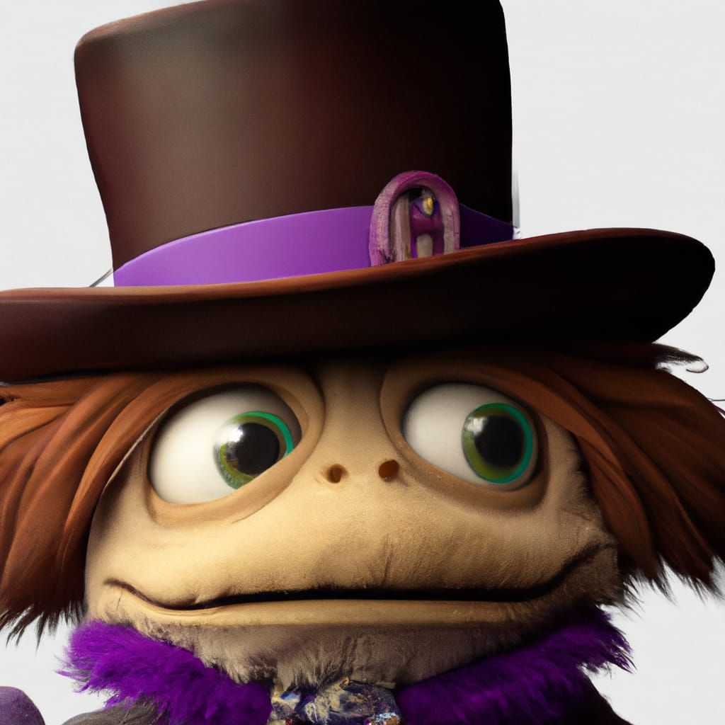 HatKid from A Hat In Time as a muppet ultra-realistic hyperdetailed ...