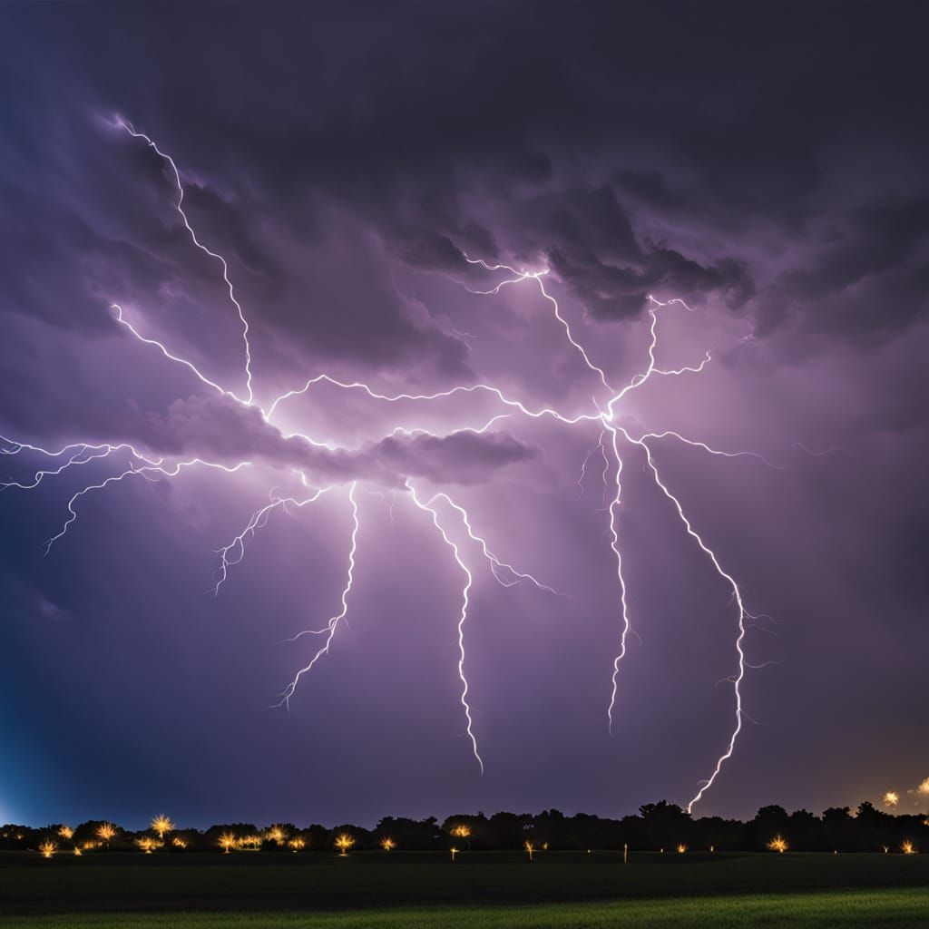 Lightning spreading in all directions