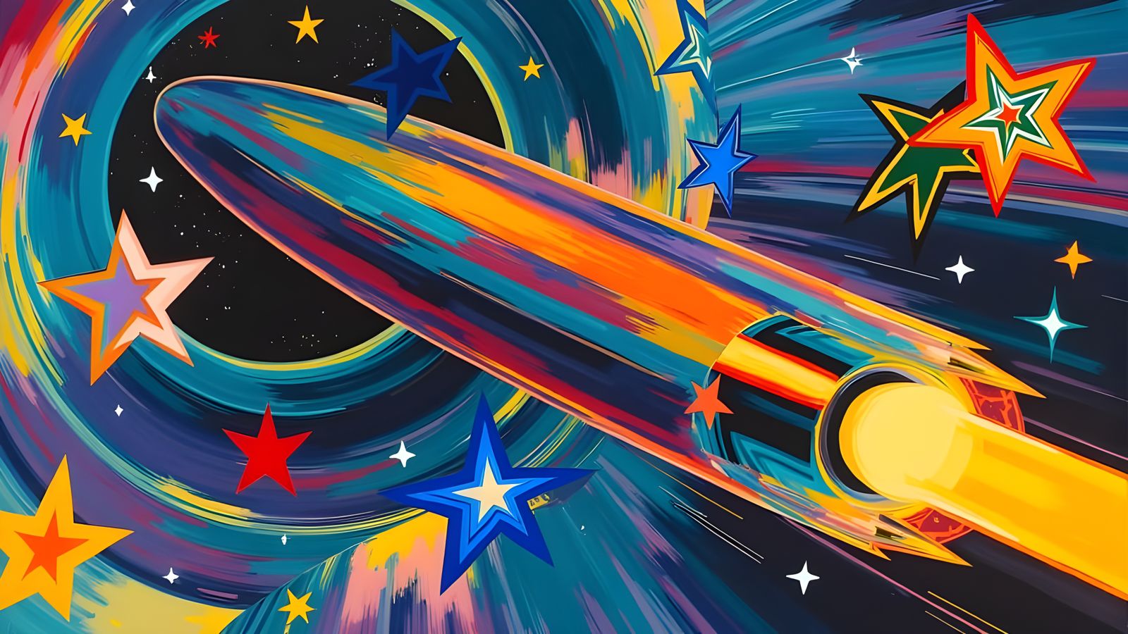 MultiSpectral Voyager - Vibrant Cosmic Vortex