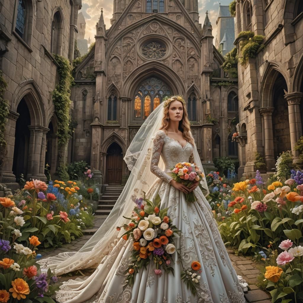 The bride on wedding day - AI Generated Artwork - NightCafe Creator
