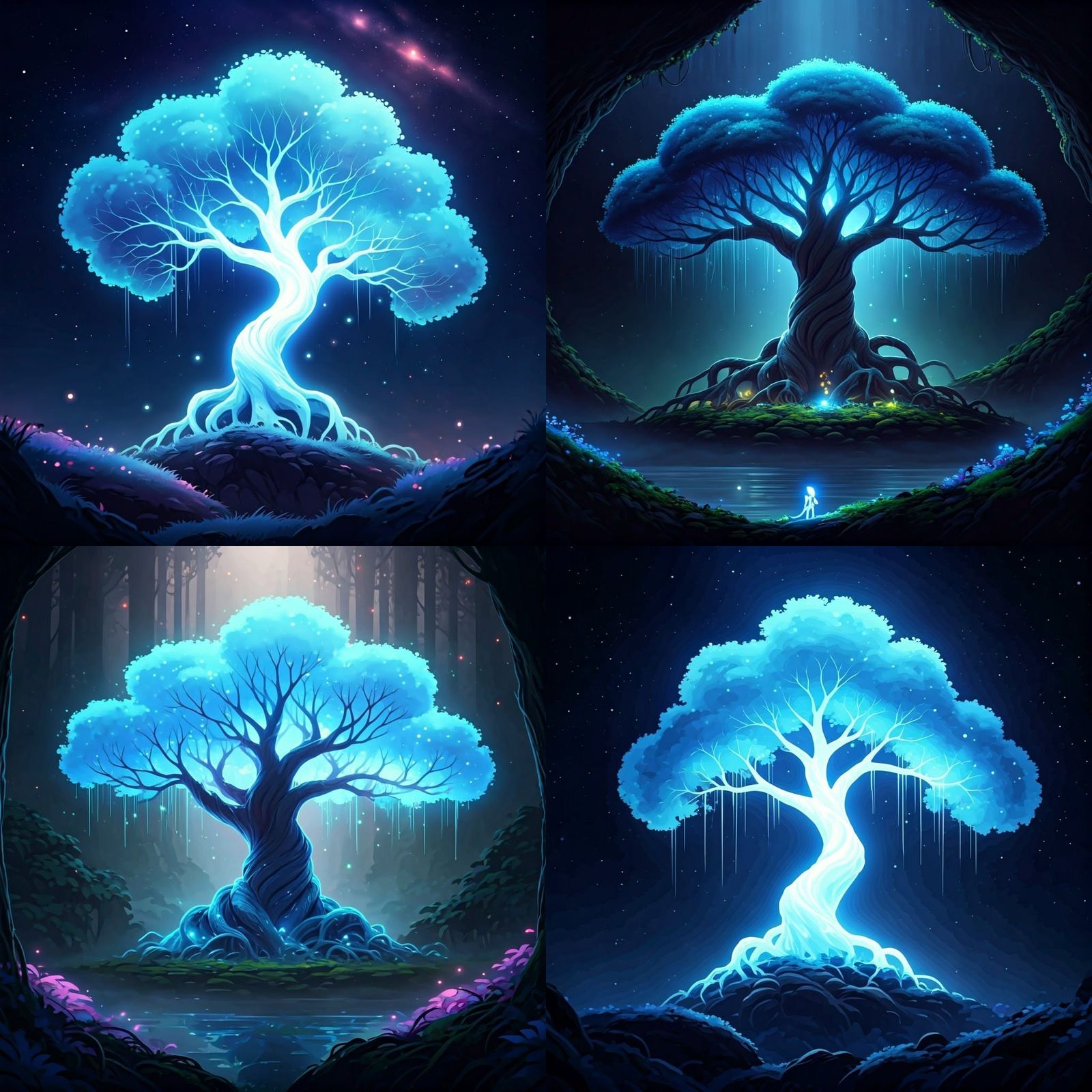 Ancestral Trees from Ori and the Will of Wisps (concept art)