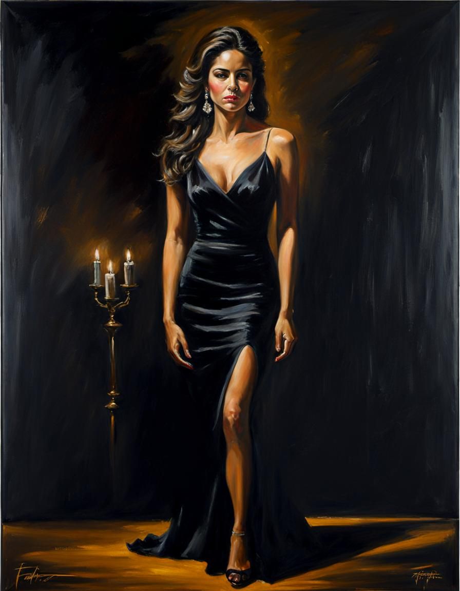 Radiant in Black - AI Generated Artwork - NightCafe Creator