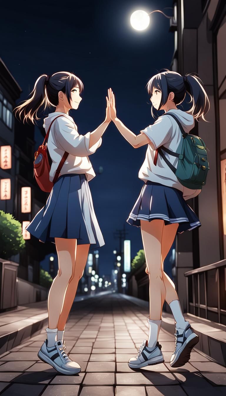 High five besties! - AI Generated Artwork - NightCafe Creator