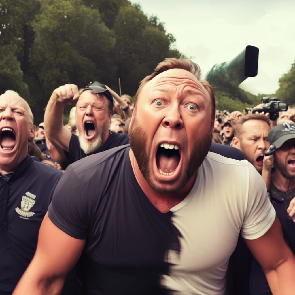 alex jones screaming - AI Generated Artwork - NightCafe Creator