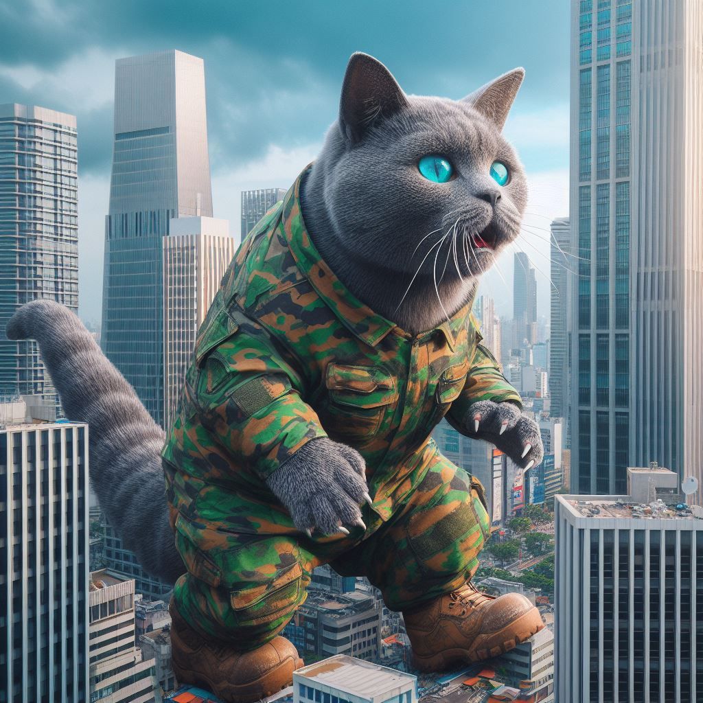 Godzilla cat - AI Generated Artwork - NightCafe Creator