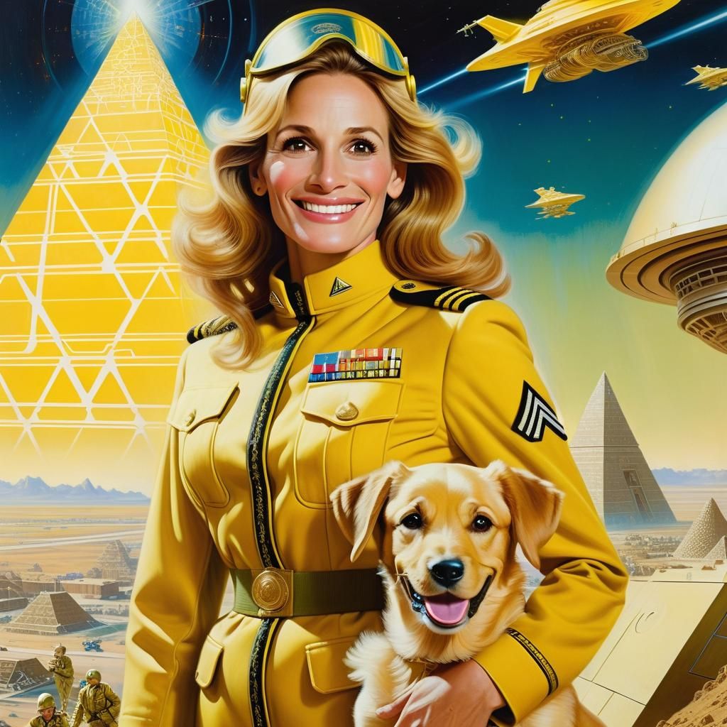 Space Commander Roberts On A Mission 💛🎬 - AI Generated Artwork - NightCafe Creator