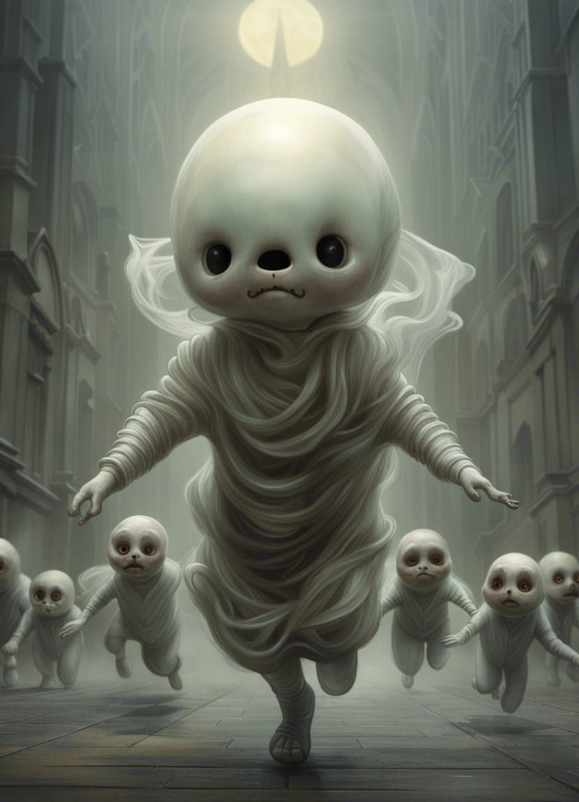 A Cute little ghost : r/nightcafe