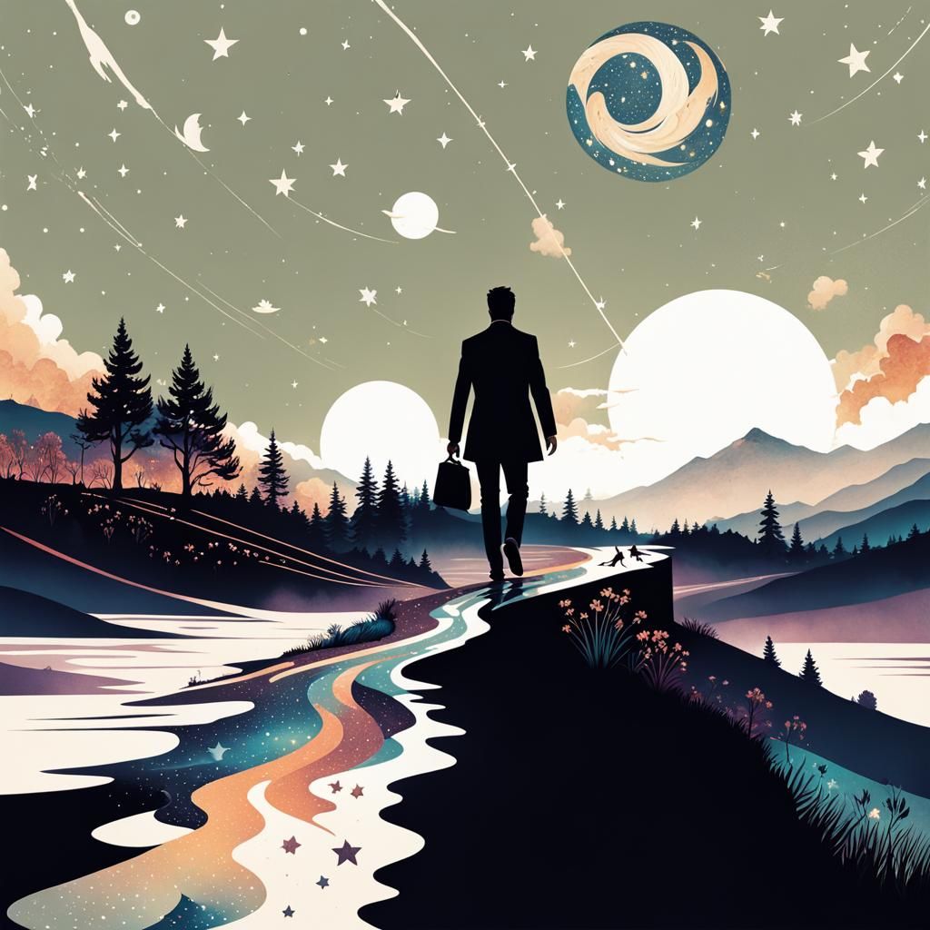 The path of life - AI Generated Artwork - NightCafe Creator