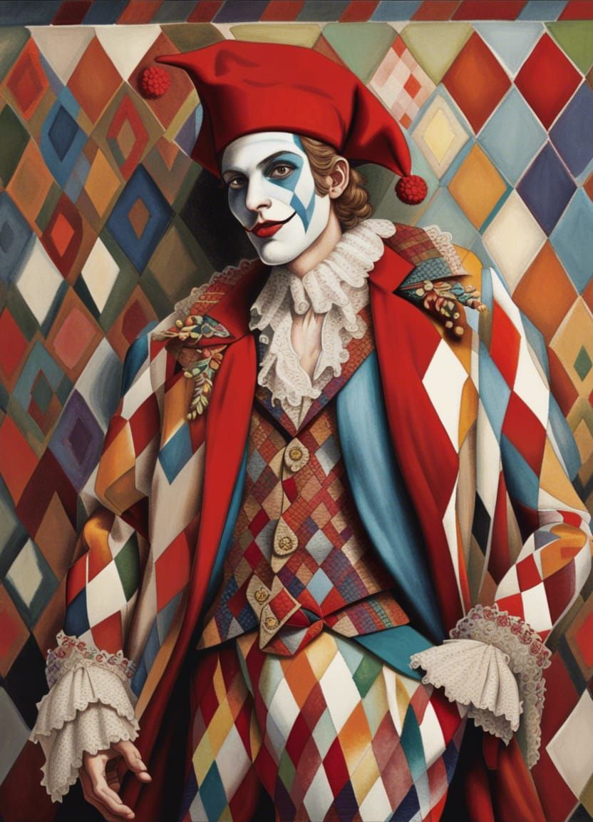 "Fantastic full-length, modern beautiful figure of a colourful modern ...