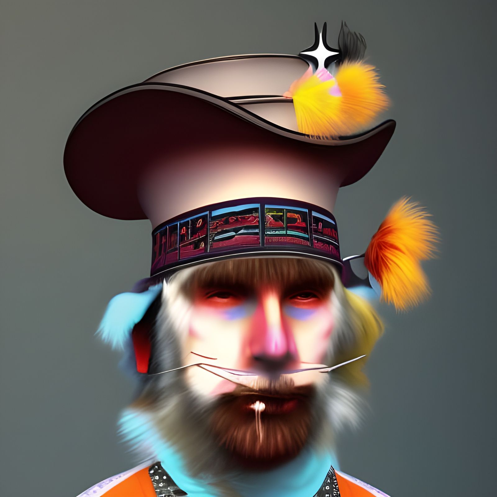 Spacey Crocket with a Fat Hat - AI Generated Artwork - NightCafe Creator