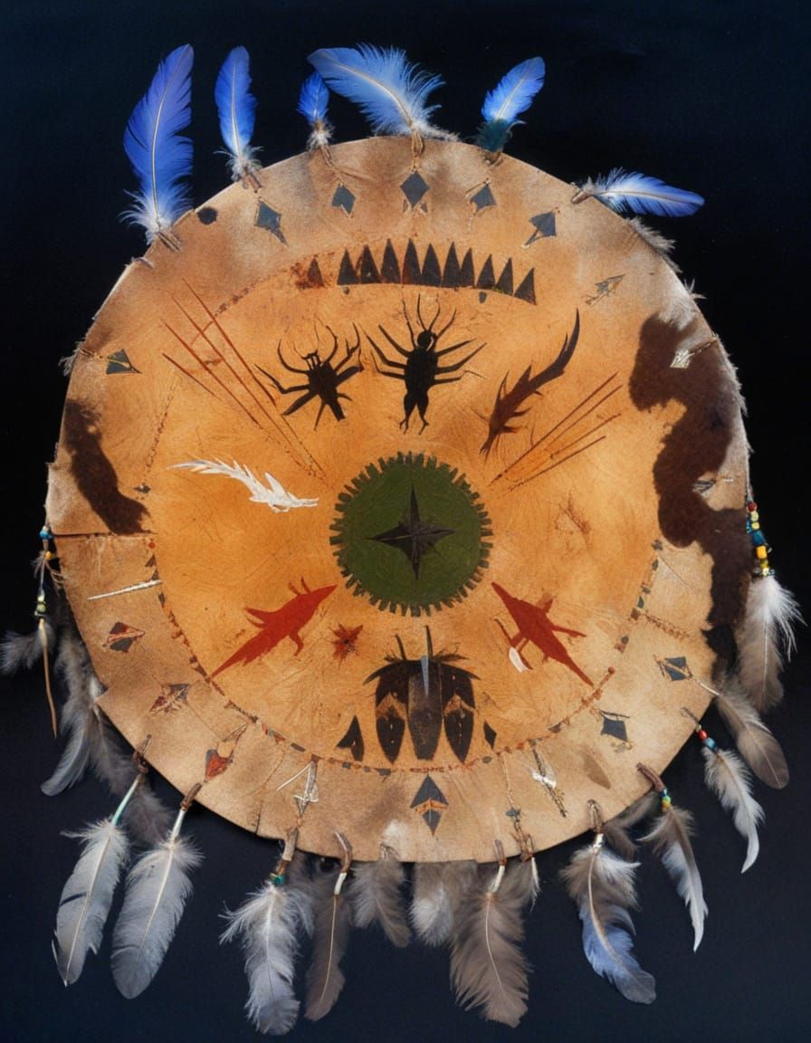 "The Spirit-Guarded Path" - Crow War Shield