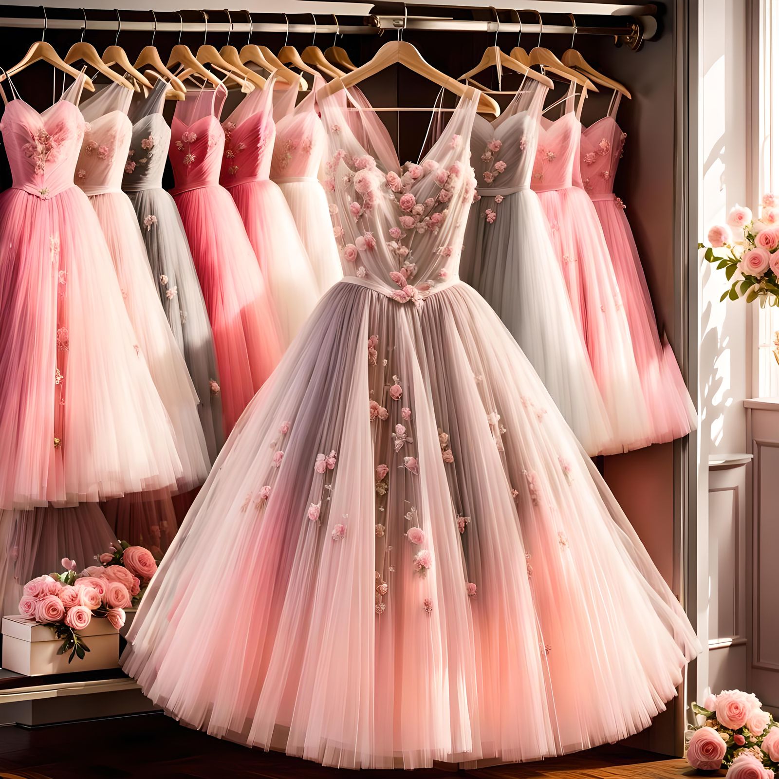 Tulle Prom Dress - AI Generated Artwork - NightCafe Creator