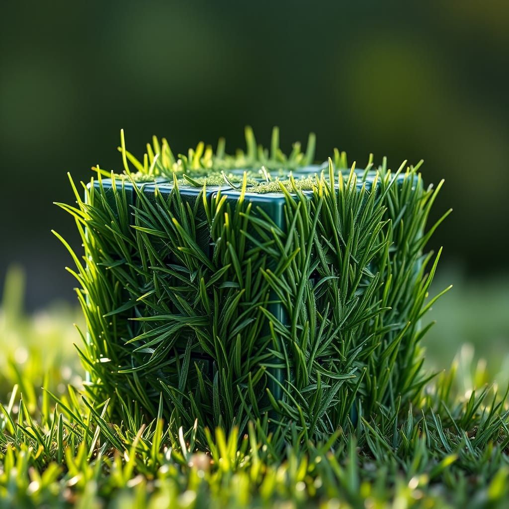 Hyper Realistic Grass Rubik's Cube in Atmospheric ... - AI Art