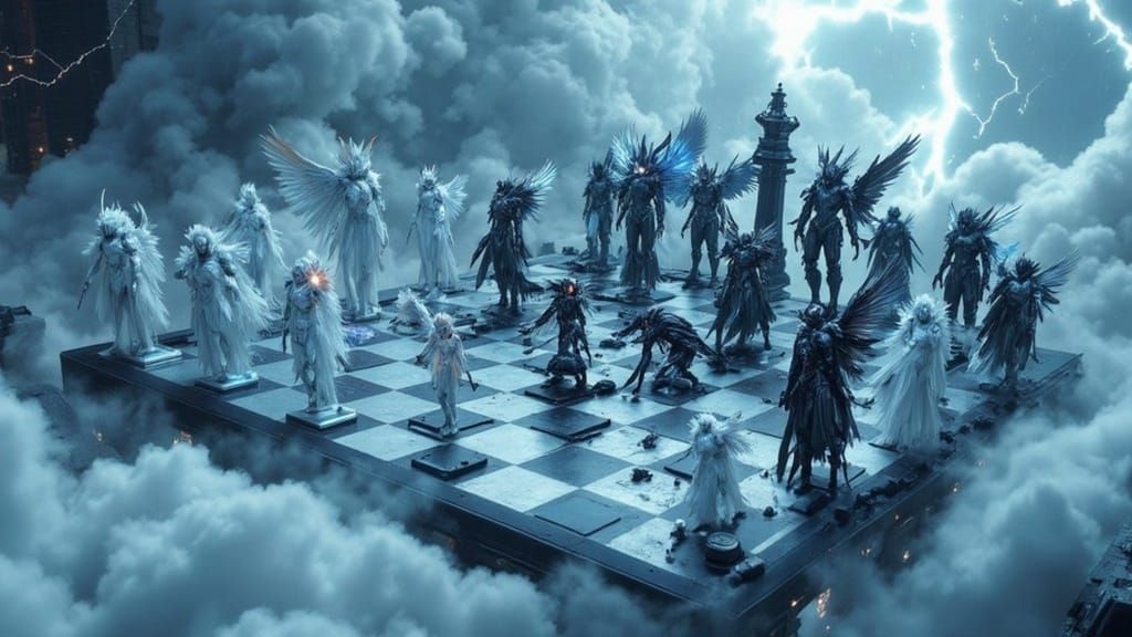 Celestial Cyber Angel and Cyber Demon Chess