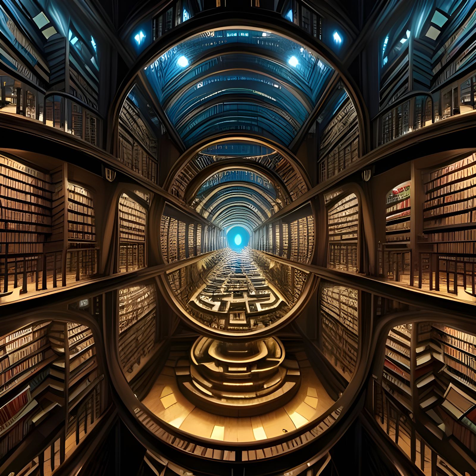 The Endless Library - AI Generated Artwork - NightCafe Creator