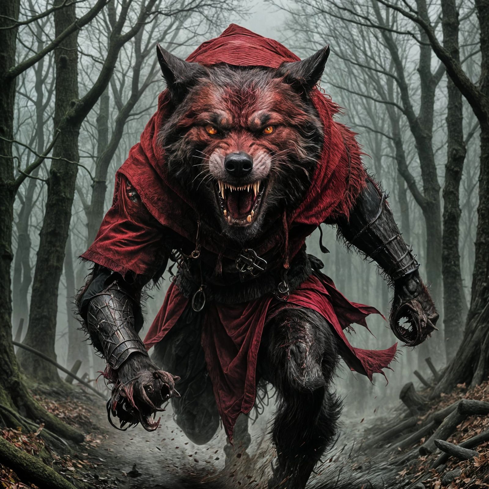 Big Red - Dark Whimsical Horrorpunk Masterpiece of a Snarlin...