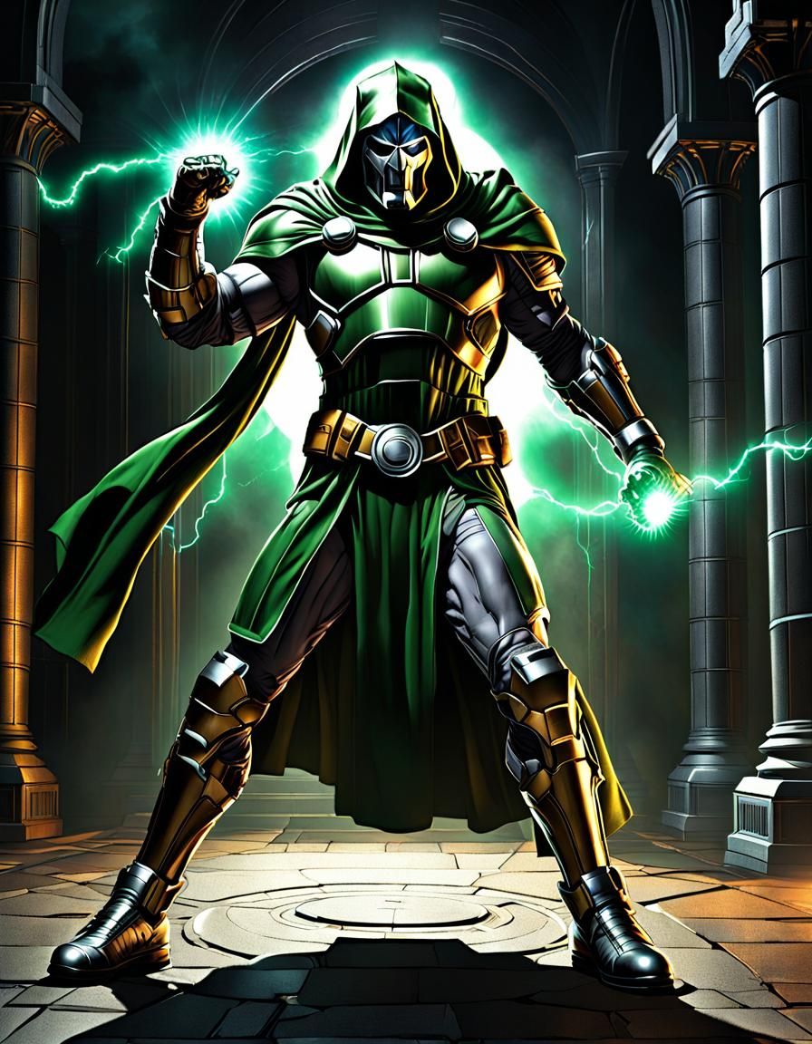Doctor Doom, comic book cover - AI Generated Artwork - NightCafe Creator