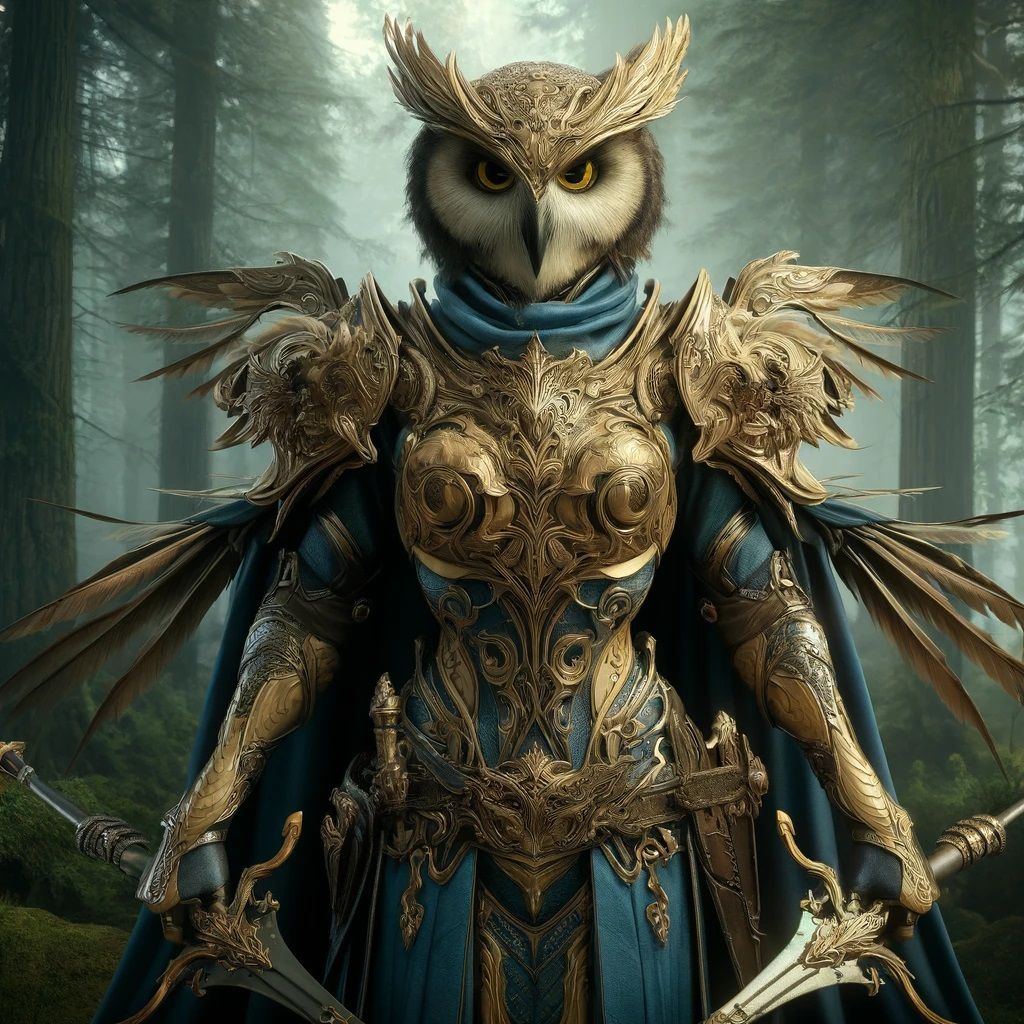 The Owl Warrior - AI Generated Artwork - NightCafe Creator
