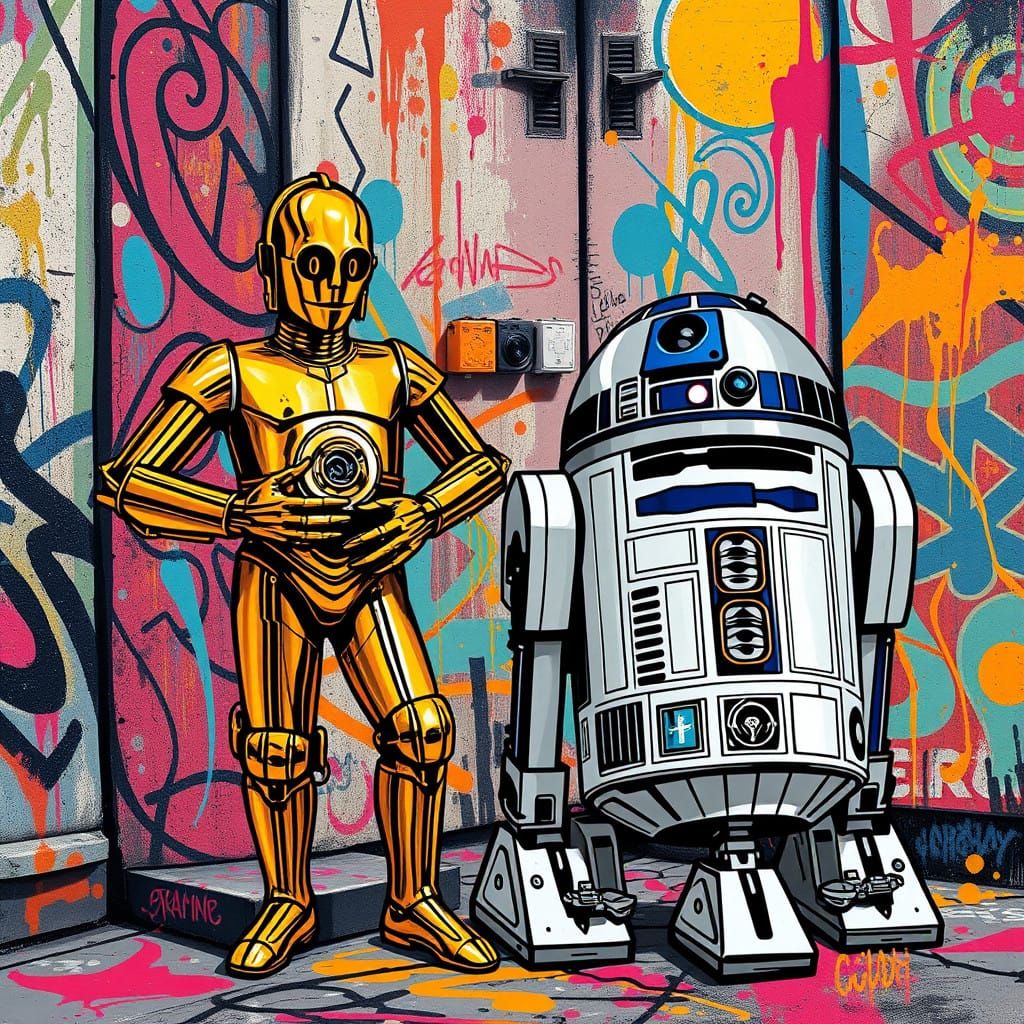 Starwars droids - Galactic Droids in Urban Wonderland