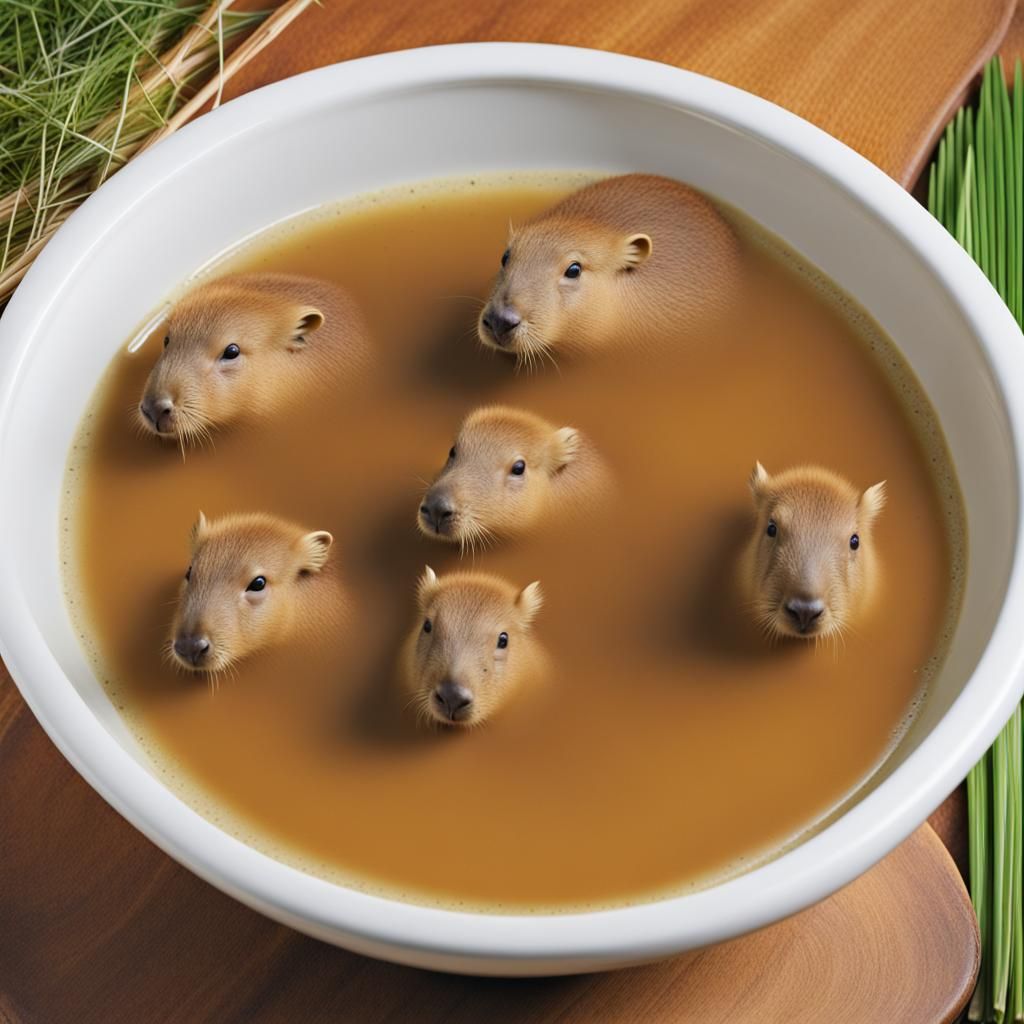 Capybara Soup - AI Generated Artwork - NightCafe Creator