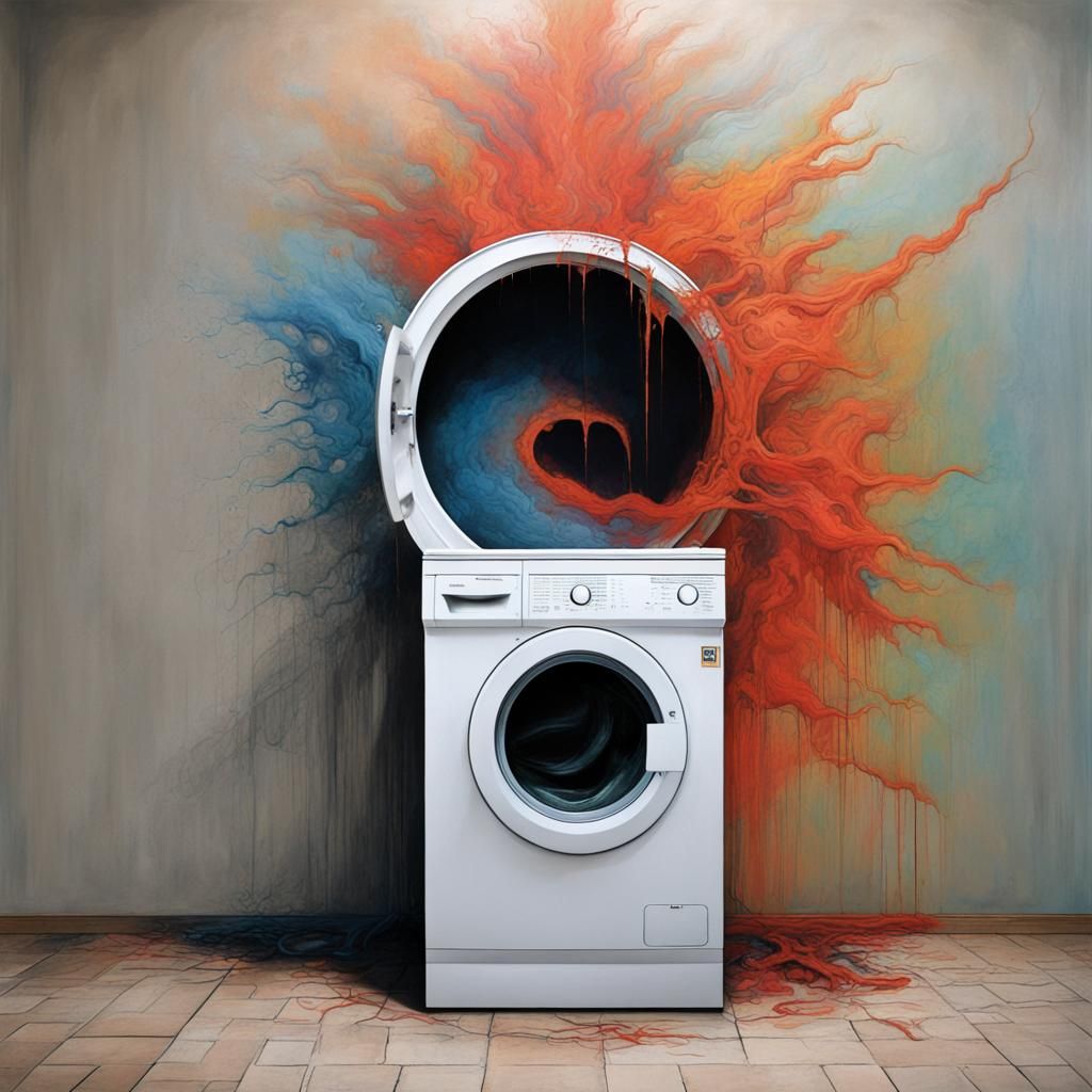 surreal washing machine - AI Generated Artwork - NightCafe Creator