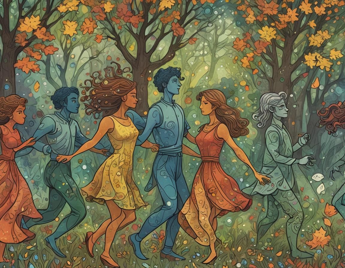 Fall Dance - AI Generated Artwork - NightCafe Creator