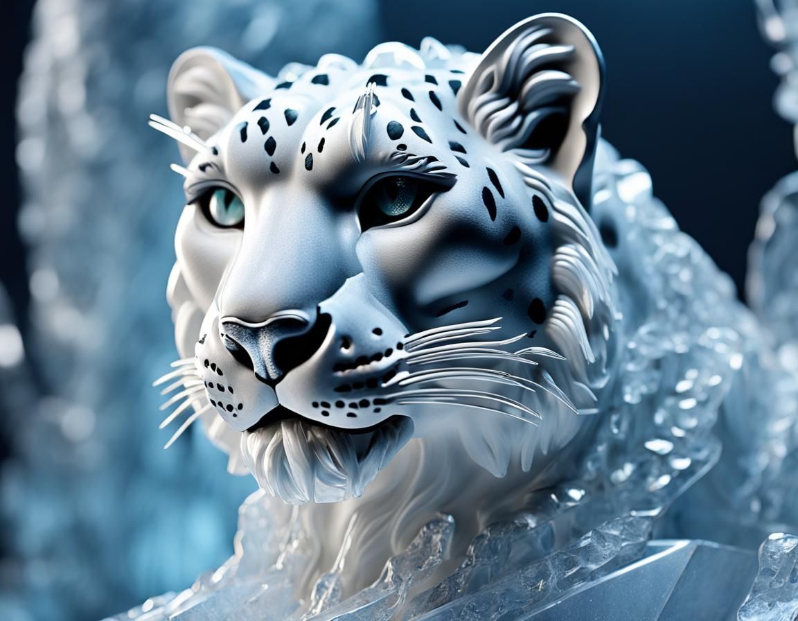 Ice Leopard - AI Generated Artwork - NightCafe Creator