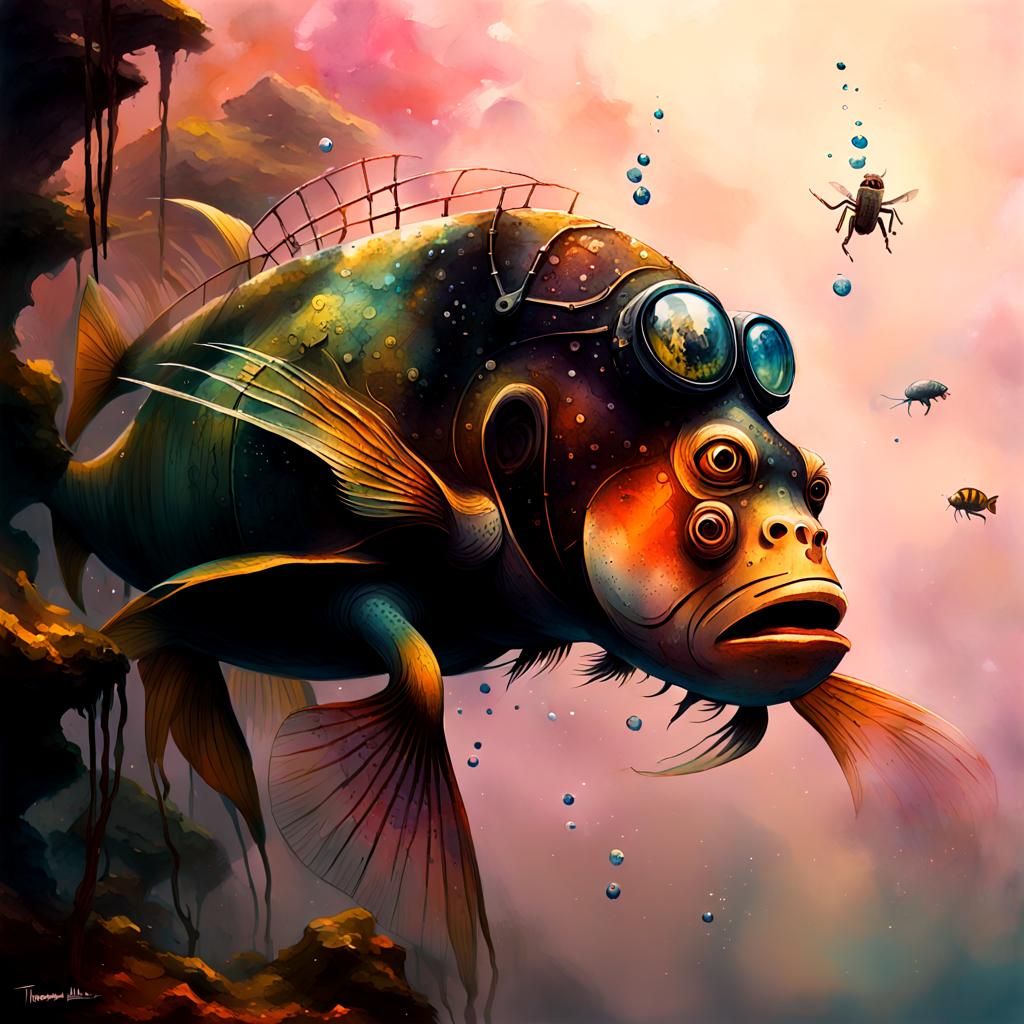 Insect eating monkeyfish - AI Generated Artwork - NightCafe Creator