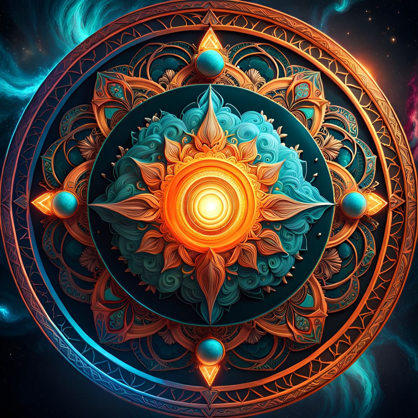 Cosmic Mandala - AI Generated Artwork - NightCafe Creator