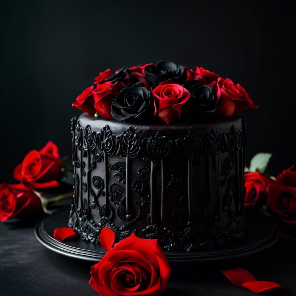 Goth cake - AI Generated Artwork - NightCafe Creator