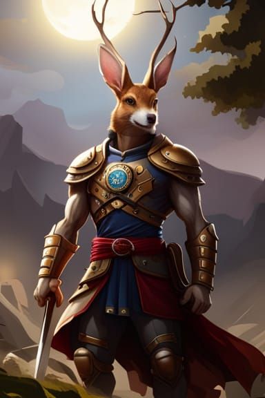 Samurai Deer - AI Generated Artwork - NightCafe Creator