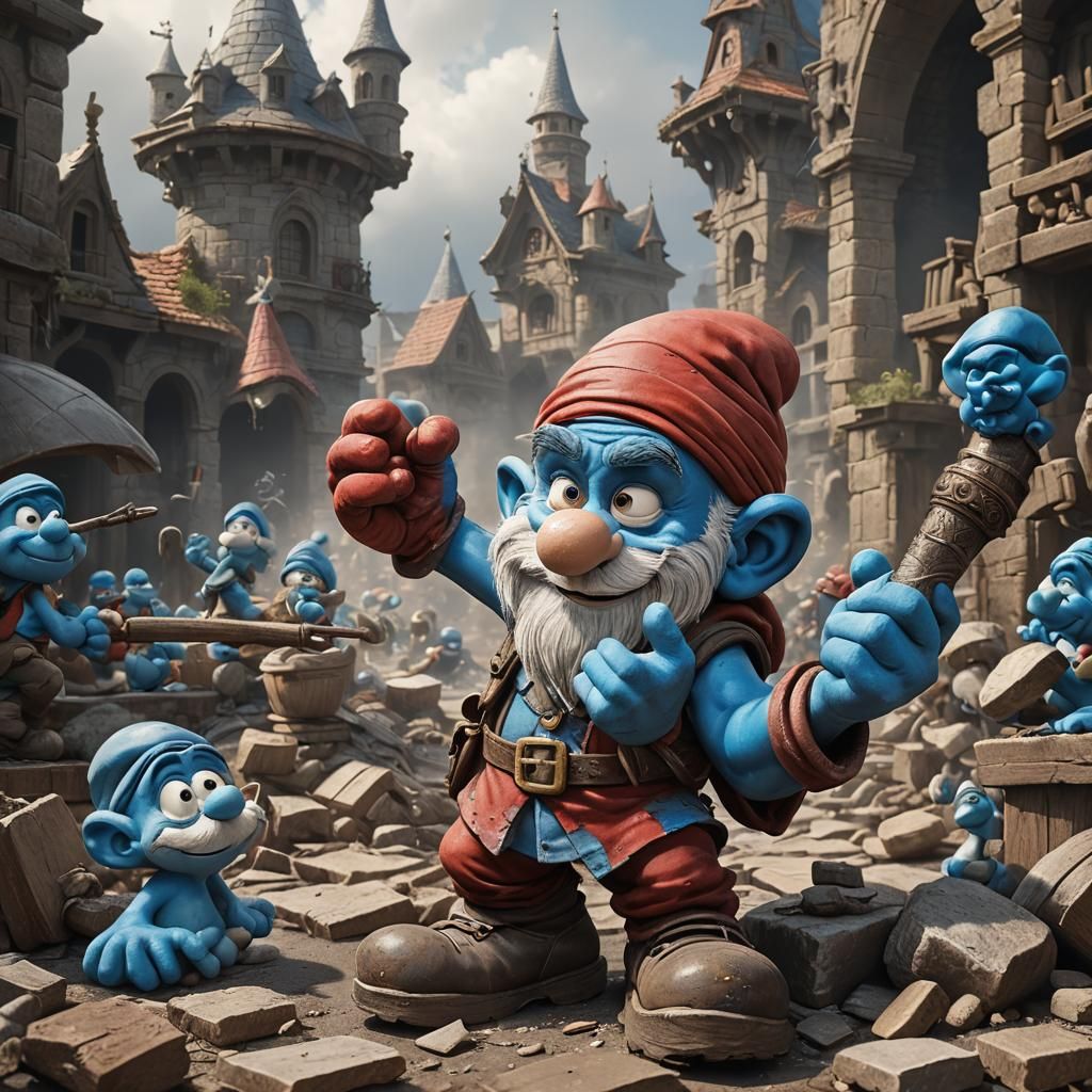 Explorer smurf - AI Generated Artwork - NightCafe Creator