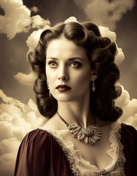 Vintage Film Starlet - AI Generated Artwork - NightCafe Creator