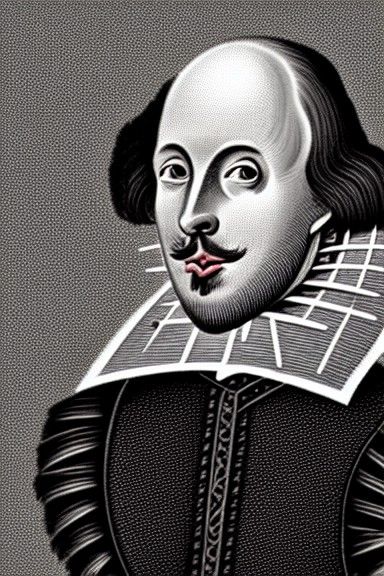Vintage style illustration of William Shakespeare - AI Generated ...