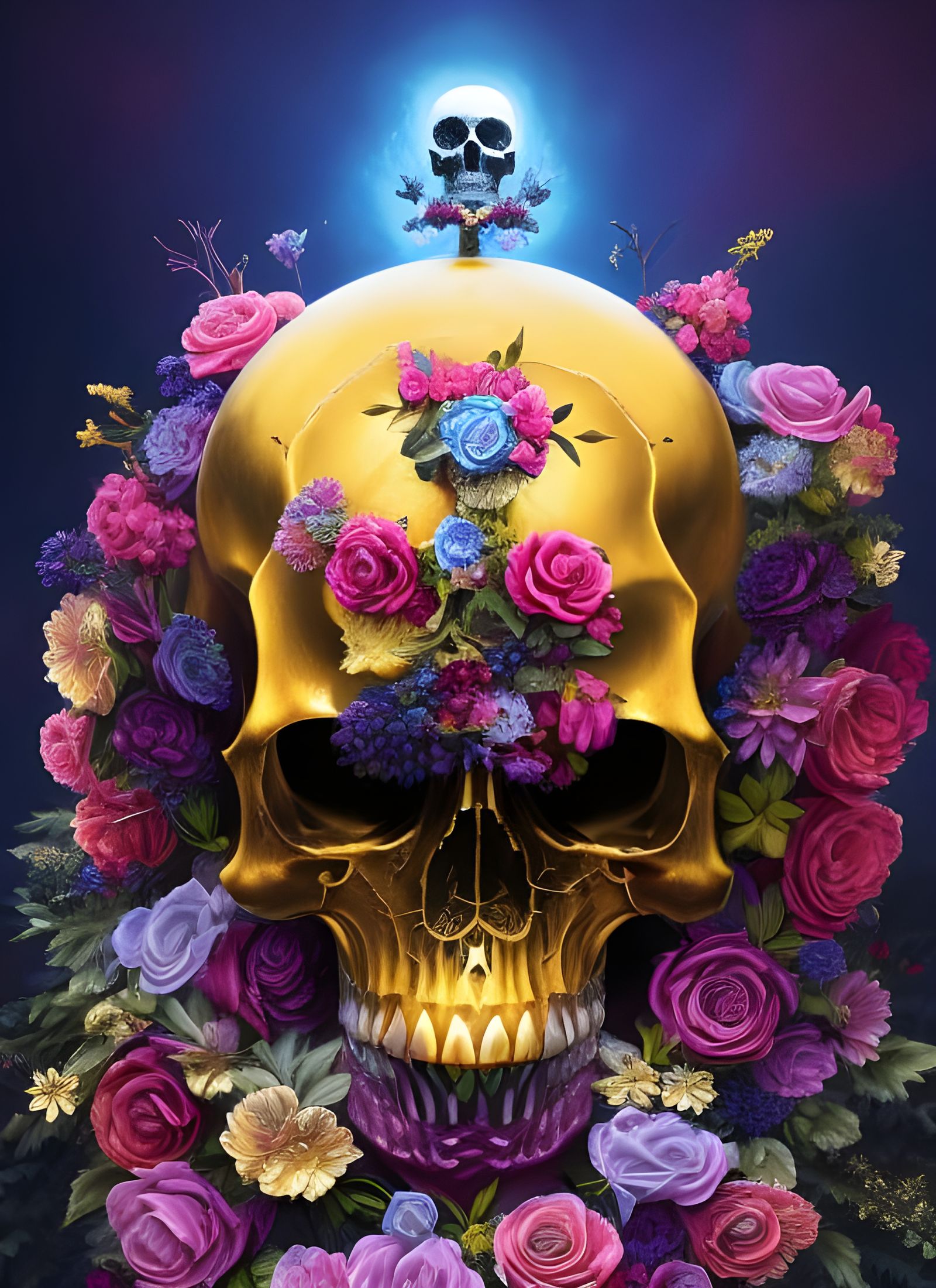 Skull God 🌸 - AI Generated Artwork - NightCafe Creator