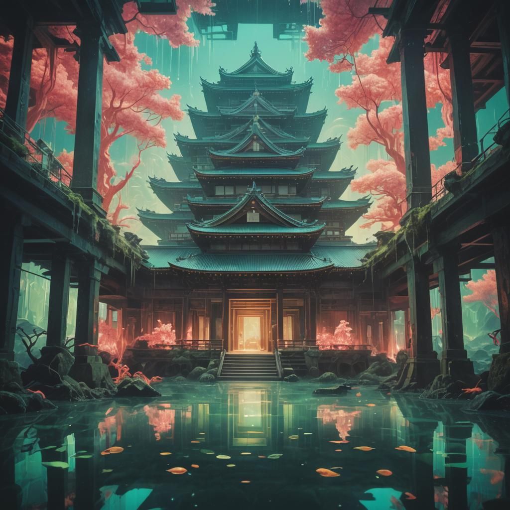 Japanese temple - AI Generated Artwork - NightCafe Creator