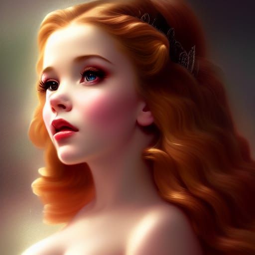 Delphine, close up face portrait, medium shot, intricate, elegant, warm light, highly detailed ...