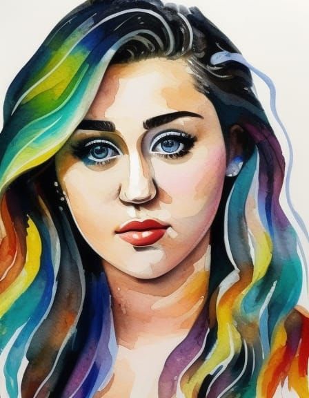 Miley Cyrus - AI Generated Artwork - NightCafe Creator