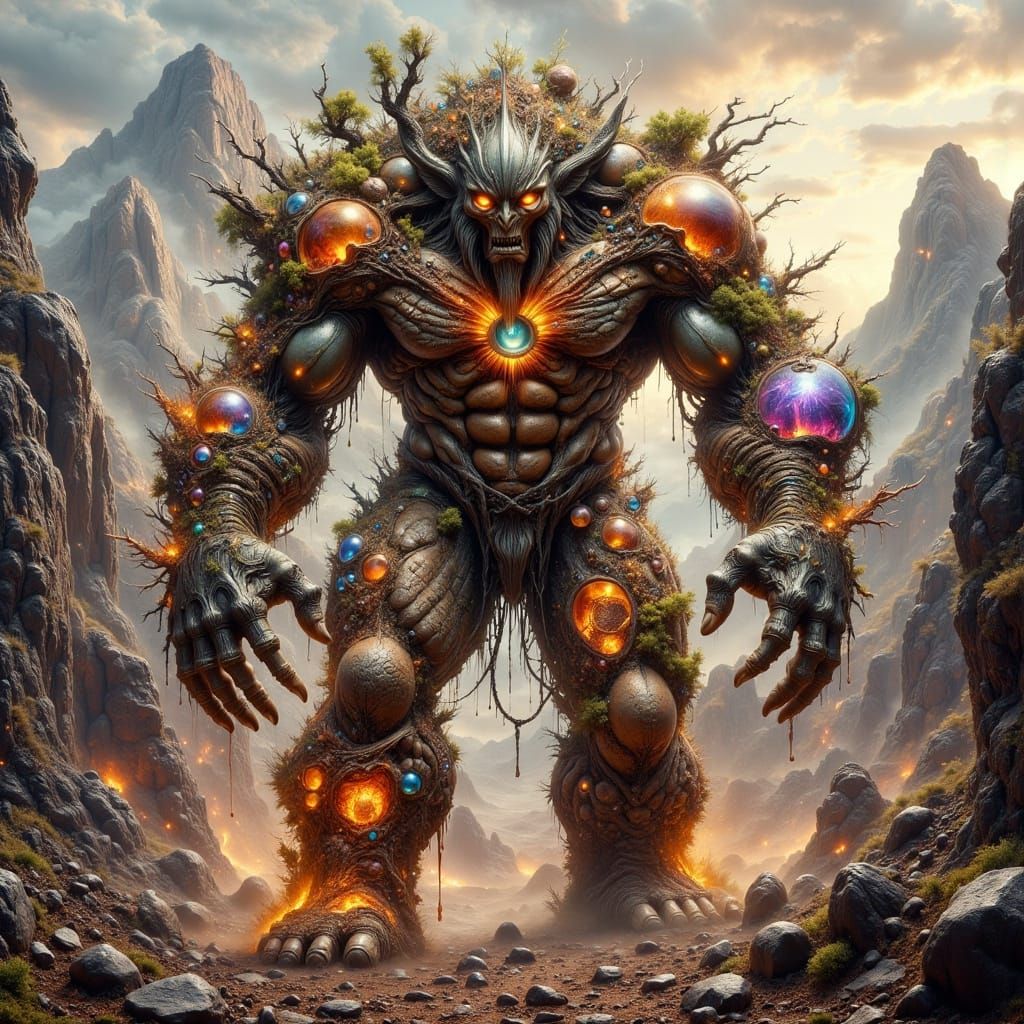 Monumental earth god, - Monumental earth god,