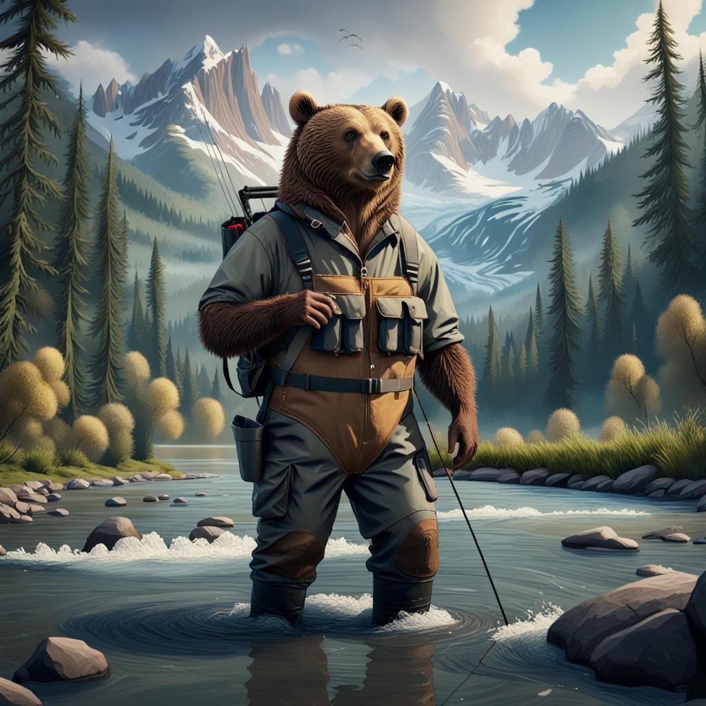 fly fishing - AI Generated Artwork - NightCafe Creator