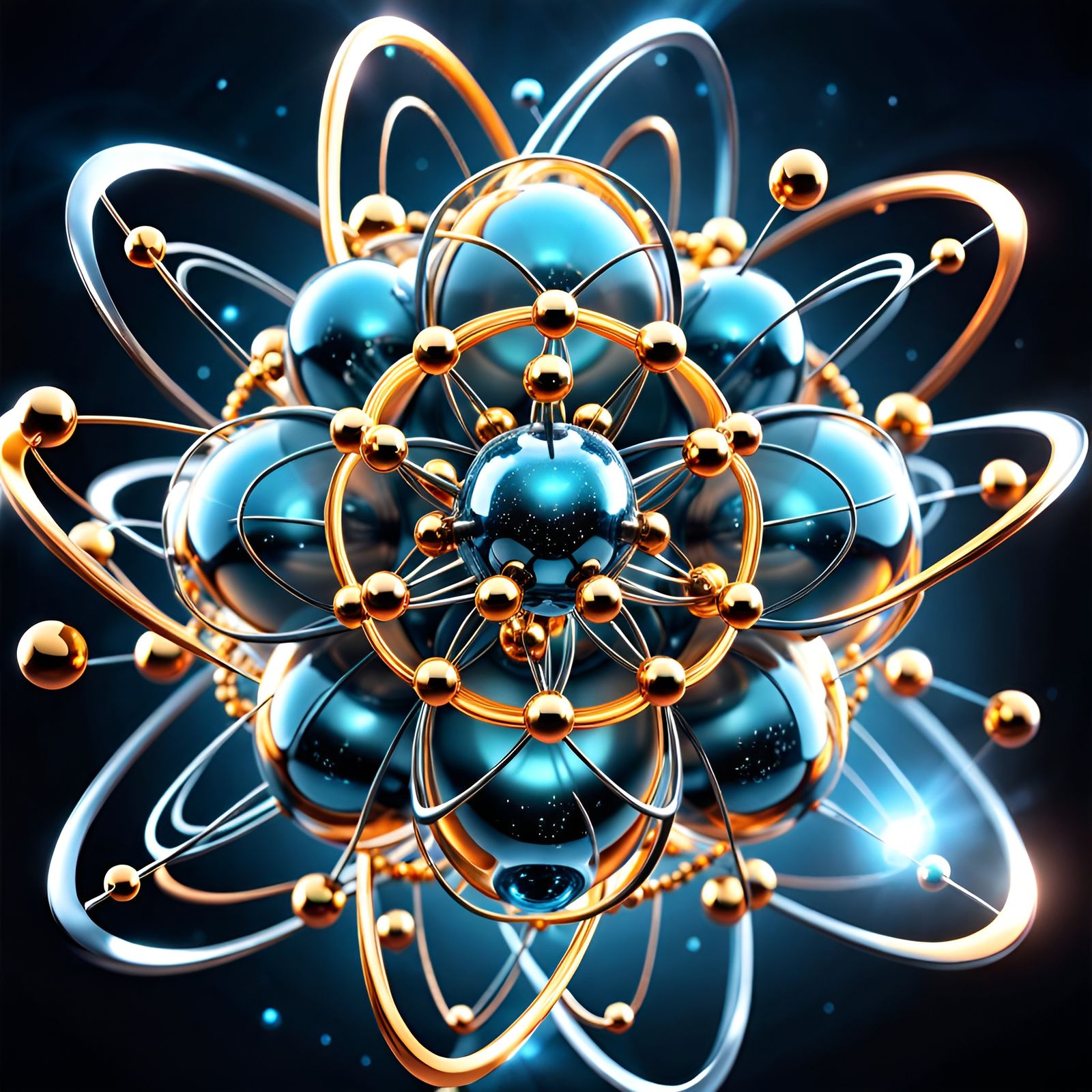 Atomic structure - AI Generated Artwork - NightCafe Creator
