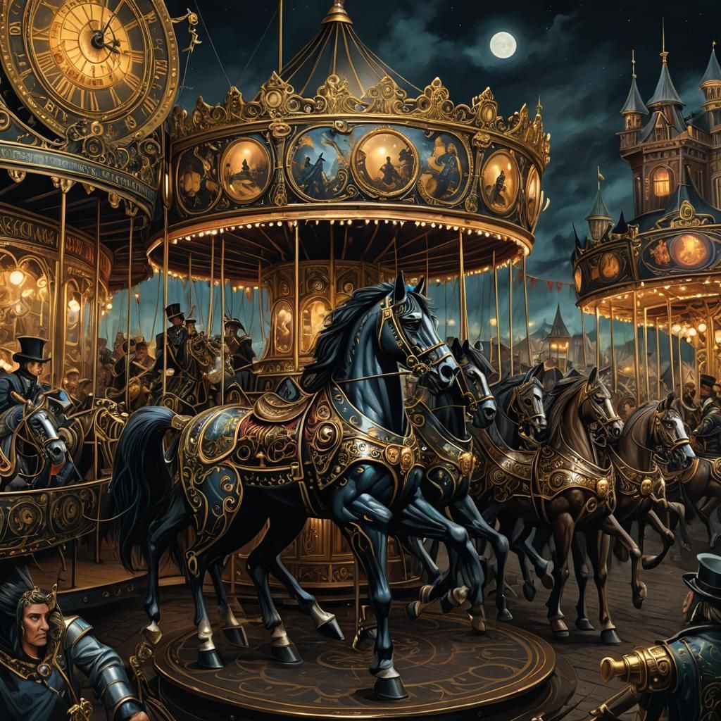 Eerie Encounters “The Clockwork Carnival” Close-up Epic Masterpiece ...