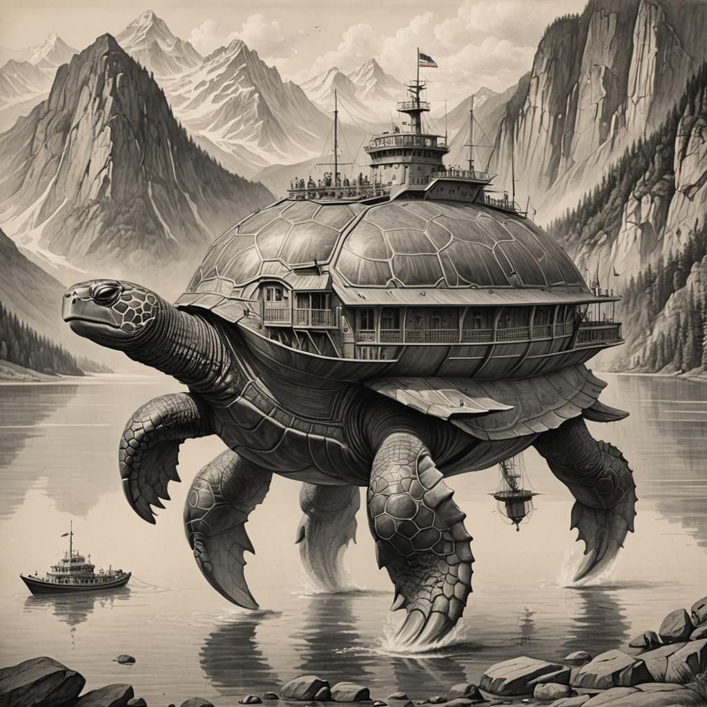 Turtle Ship - AI Generated Artwork - NightCafe Creator